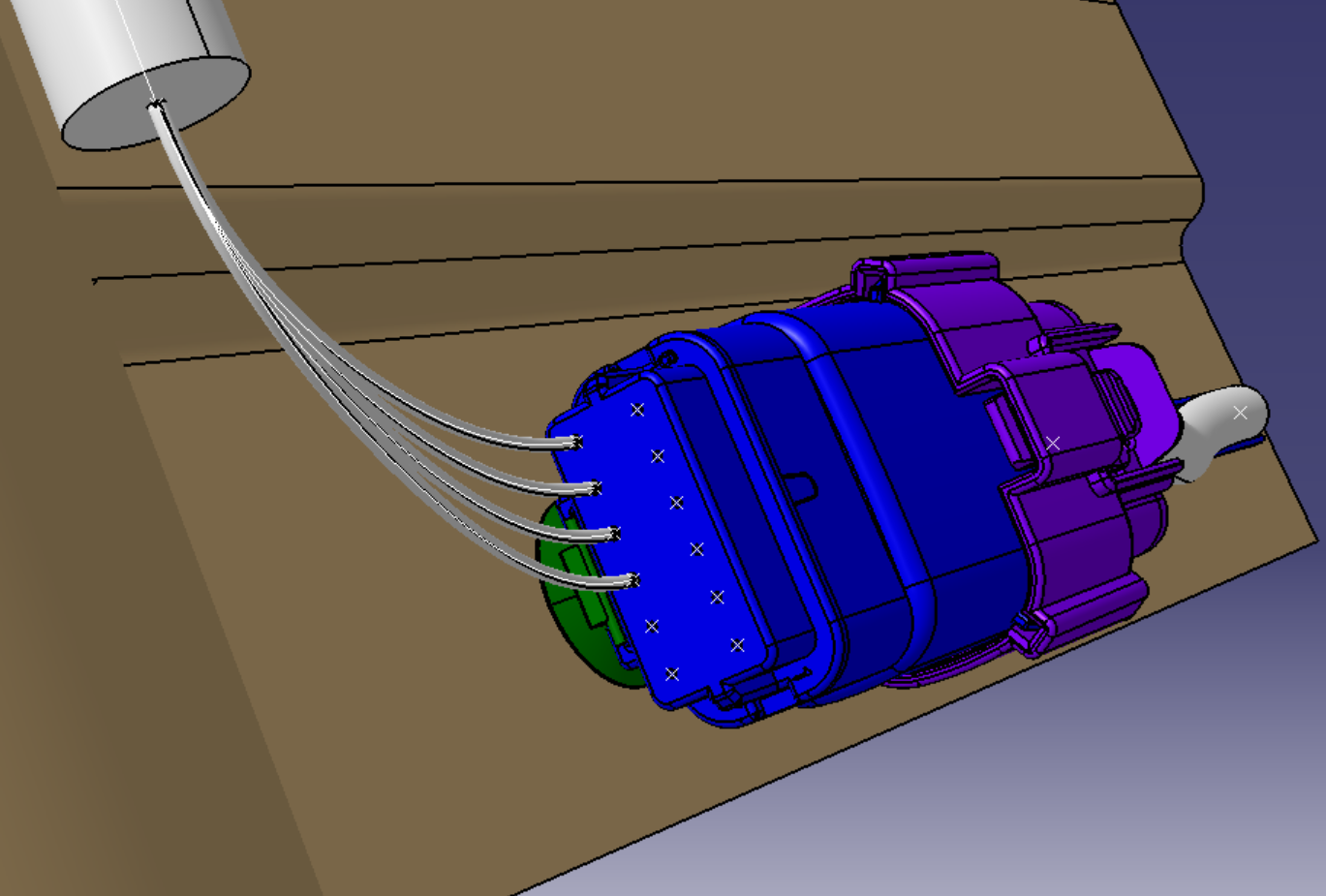 Electrical Harness CAD Design on CATIA v5 – Portfolio_DiWang